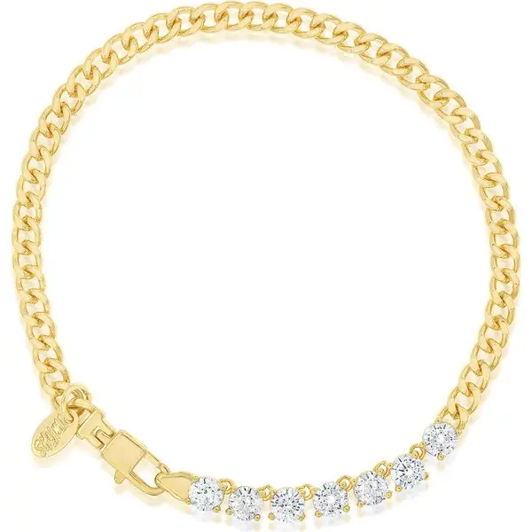SHYMI Cubic Zirconia Cuban Chain Bracelet - Gold