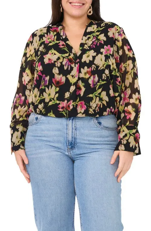 Vince Camuto Floral Long Sleeve Blouse