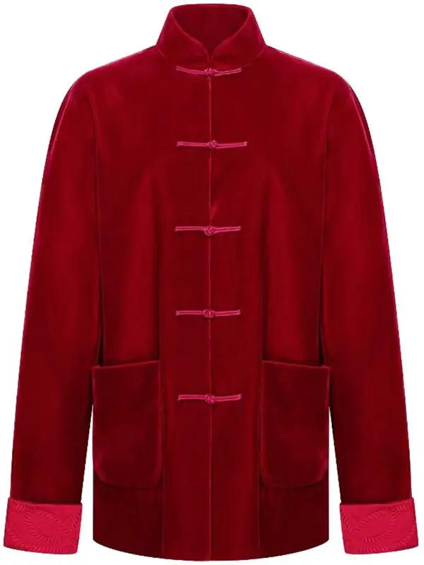 Shanghai Tang Velvet Tang Jacket - Red