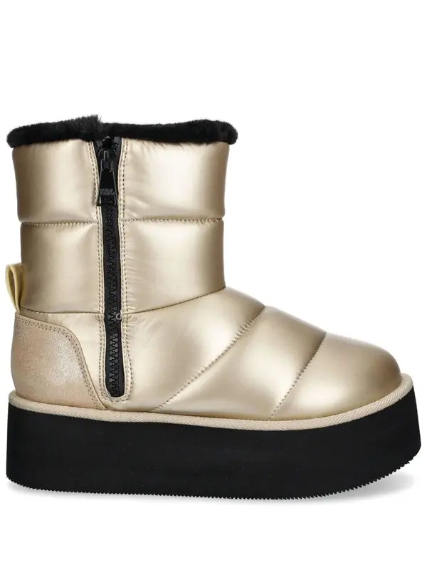 Karl Lagerfeld Padded Ankle Boots - Gold