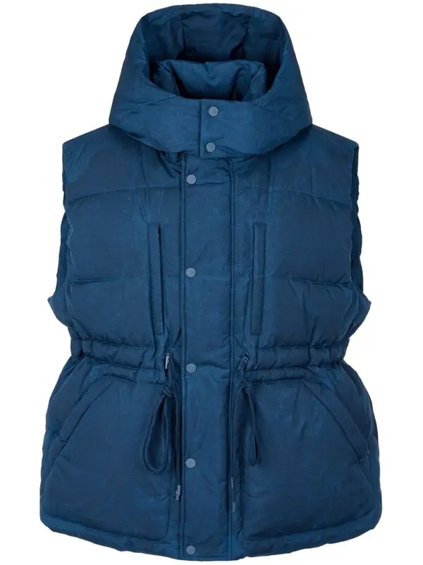 STUDIO TOMBOY Drawstring-waist Down Vest - Blue