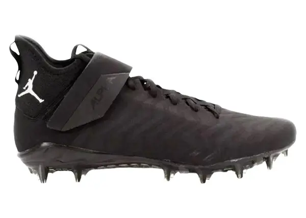 JORDAN Alpha Menace Pro 2 Mid Football Cleats - Black/white