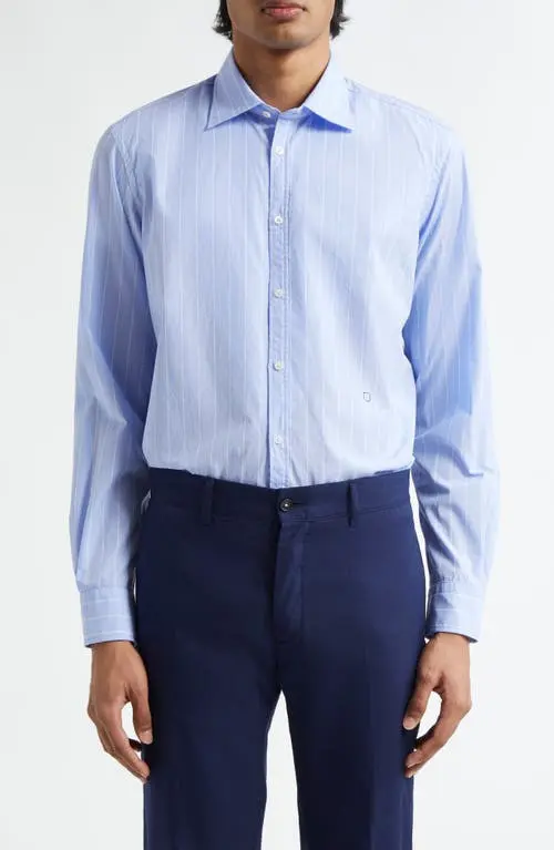 Massimo Alba Genova Stripe Button-up Shirt - Celeste