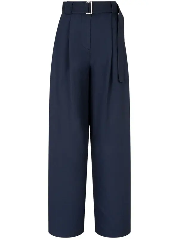 STUDIO TOMBOY Belted Wide Leg Trousers - Blue