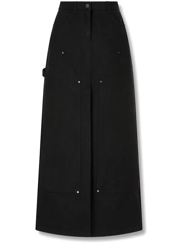 STUDIO TOMBOY Cotton Seam-detail Maxi Skirt - Black
