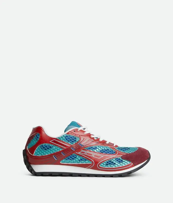 Bottega Veneta Orbit Lace-up Sneakers - Turquoise/cherry