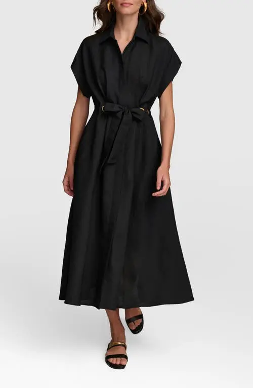 Donna Karan New York Linen-blend Shirtdress