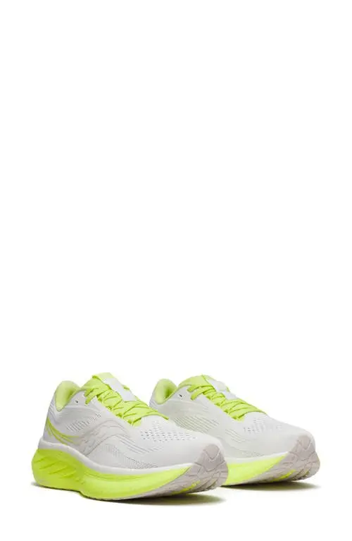 Saucony Ride 18 Sneaker - White/ Sunny