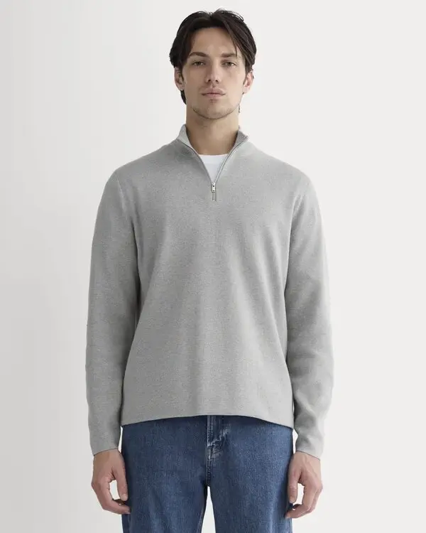 Everlane Quarter-zip Sweater - Heathered Grey