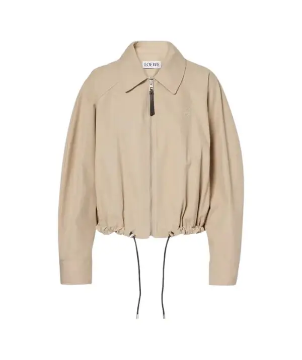 Loewe Cotton Bomber Jacket - Beige