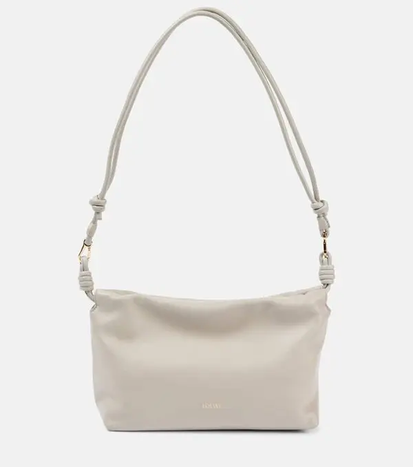 Loewe Flamenco Medium Leather Shoulder Bag - Grey