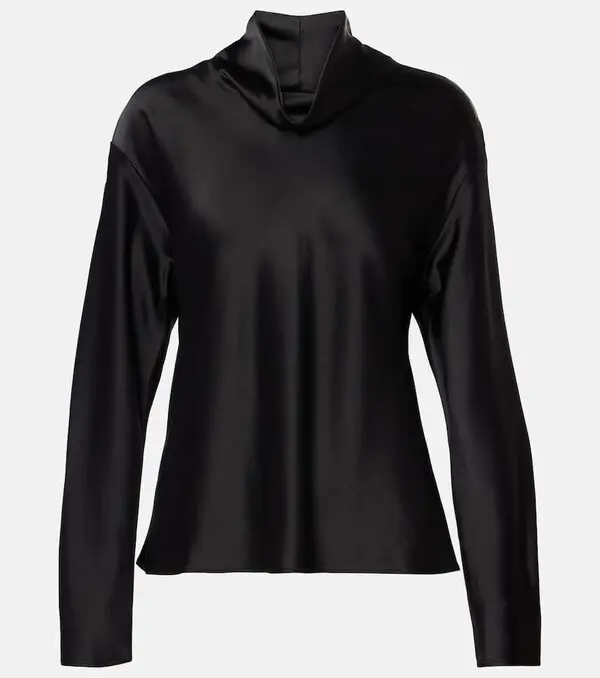 LESET Barb Satin Top - Black