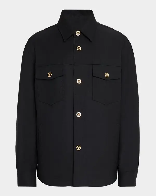 Versace Medusa Wool Overshirt - Black