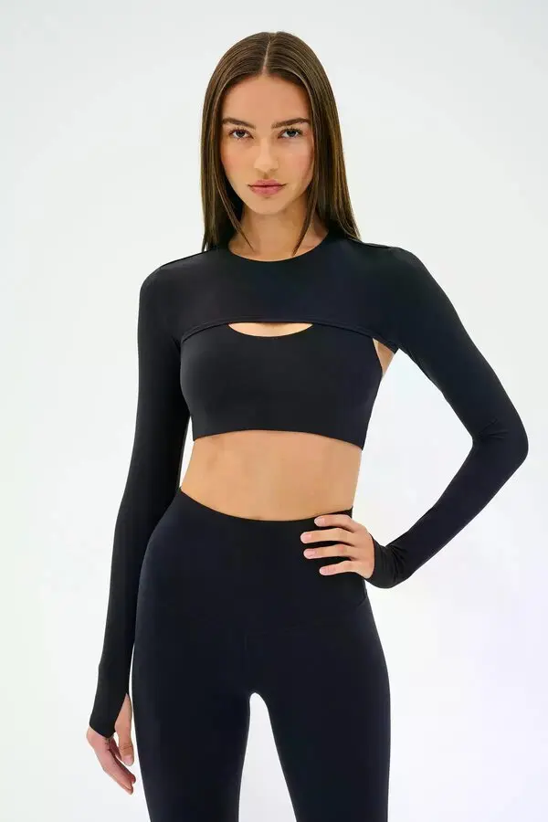 Splits59 Amelia Airweight Lite Shrug - Black