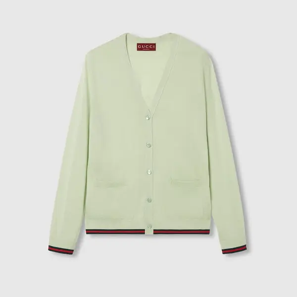 Gucci Extra Fine Cashmere Silk Cardigan - Green
