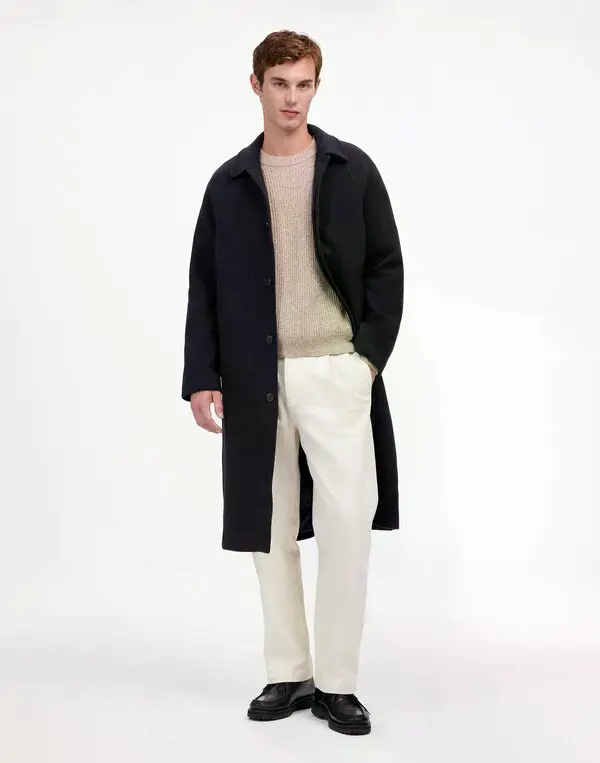 Madewell Raglan-sleeve Topcoat In Italian Fabric