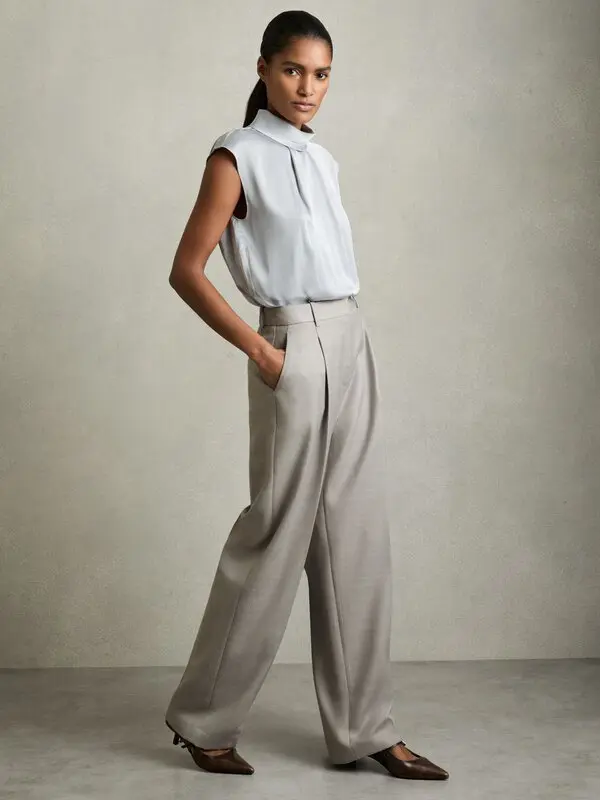 REISS Harper Petite Wool-blend Trousers