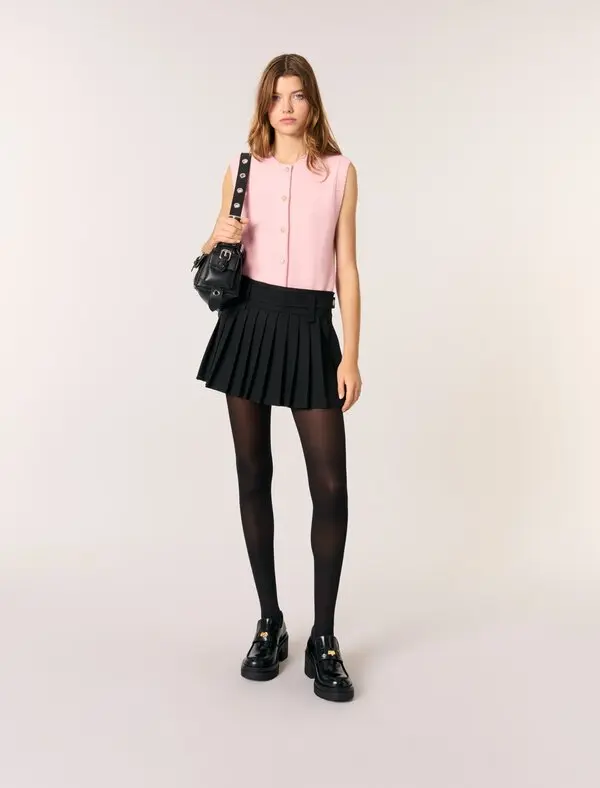 Maje Sleeveless Wool Cardigan