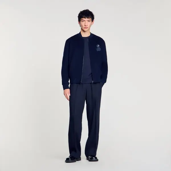 Sandro Double-faced Snake-detail Jacket