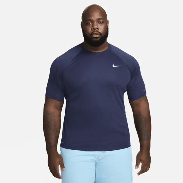 Nike Essential Dri-fit Short-sleeve Swim Hydroguard - Blue