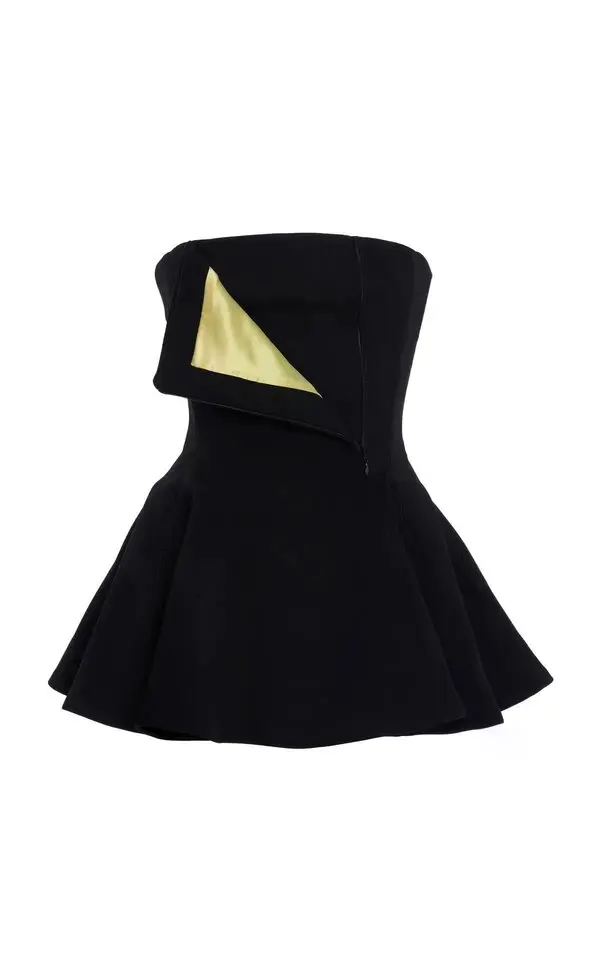 Unknown Burc Akyol Silk-trimmed Wool-cady Bustier Top