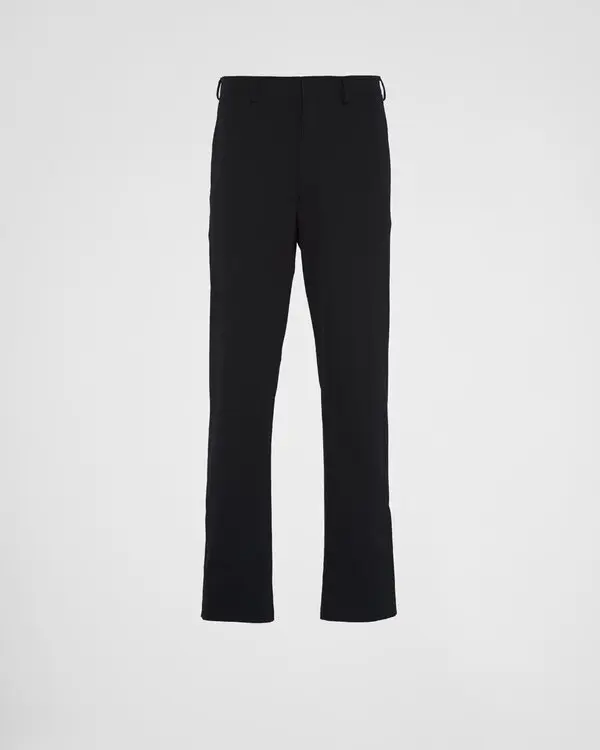 Prada Stretch Technical Fabric Trousers - Black