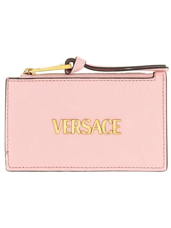 Versace Zippered Card Holder - Pink