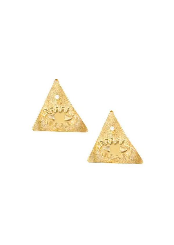 HERMINA ATHENS Kressida Pyramis Large Pin Earrings