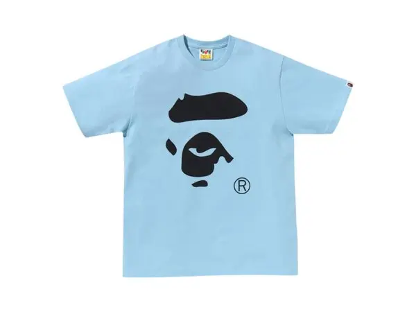 BAPE Ape Face Tee Shirt - Sax