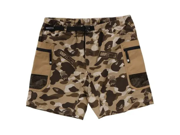 BAPE X Grip Swany Gr Camo Fireproof Gear Buggy Shorts - Beige