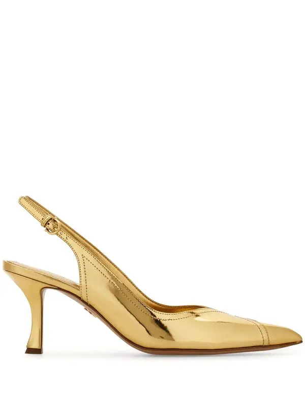FERRAGAMO 70mm Metallic-effect Pumps