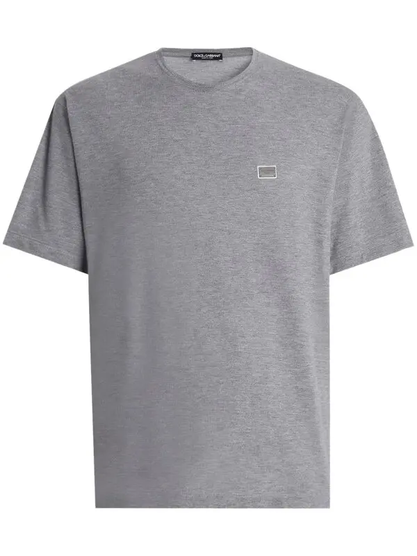 Dolce & Gabbana Logo-plaque Cotton T-shirt - Black