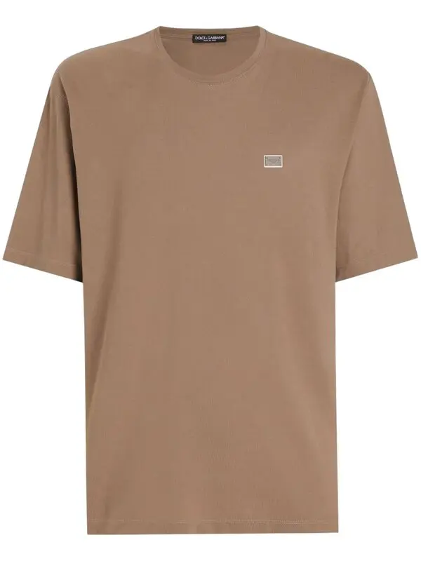 Dolce & Gabbana Logo-plaque T-shirt - Brown