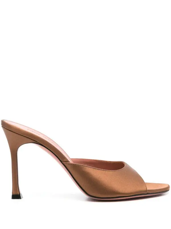 Amina Muaddi 95mm Alexa Sandals - Brown