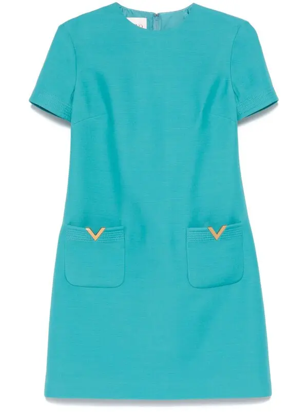 Valentino Garavani Vgold Mini Dress - Blue