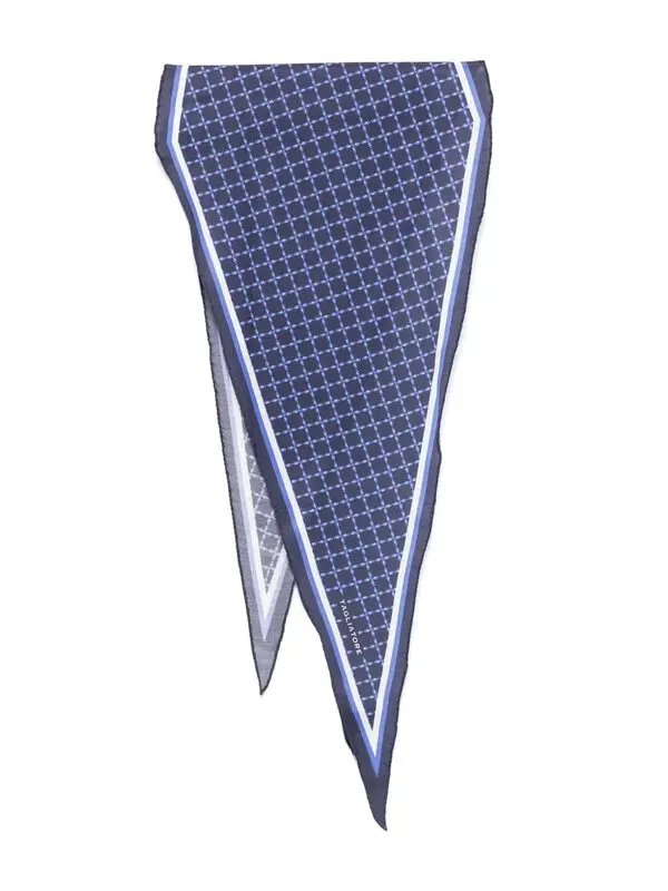 Tagliatore Geometric-print Scarf - Blue