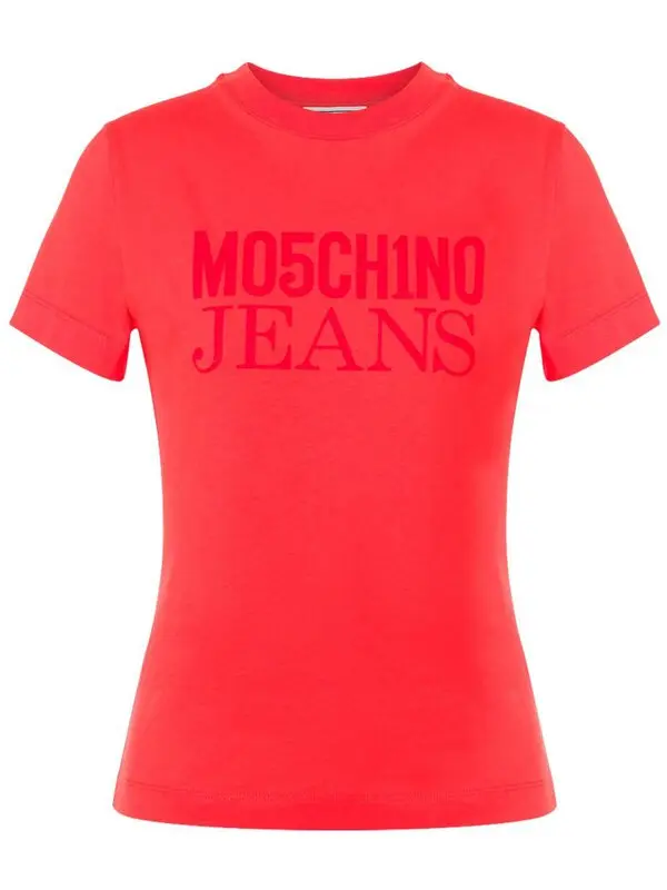 MOSCHINO JEANS Logo-print T-shirt - Red