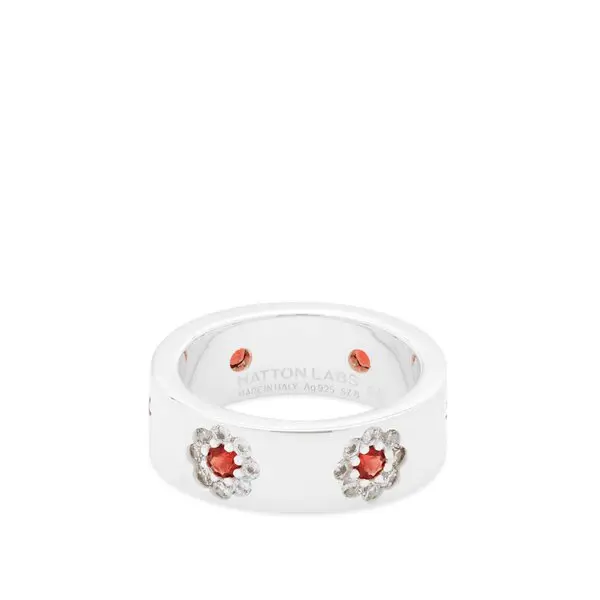 HATTON LABS Daisy Ring - Silver/red