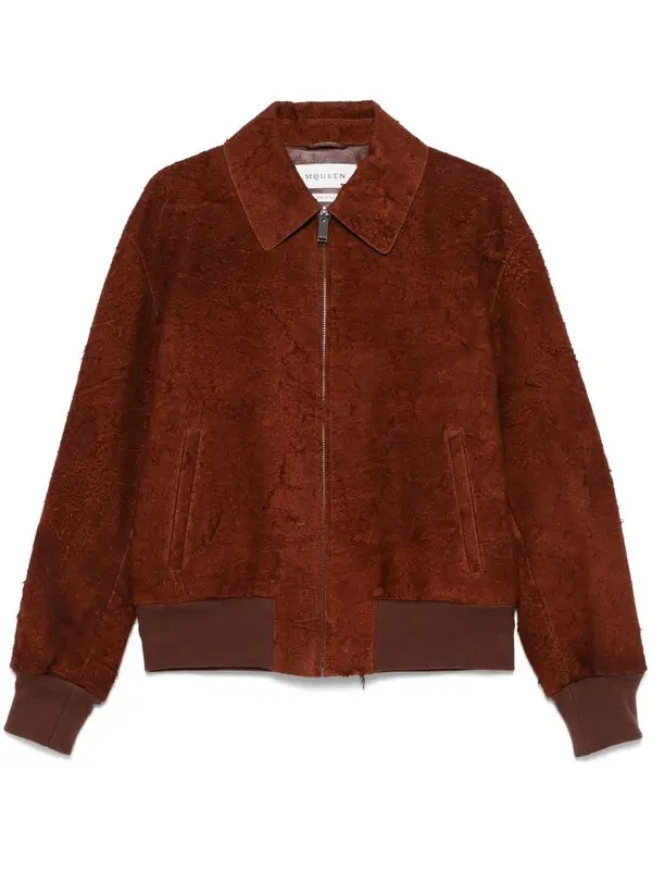 Alexander McQueen Distressed Suede Jacket