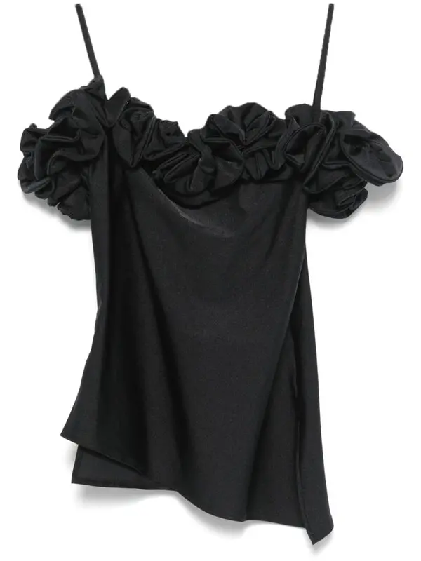 Coperni Ruffled Top - Black