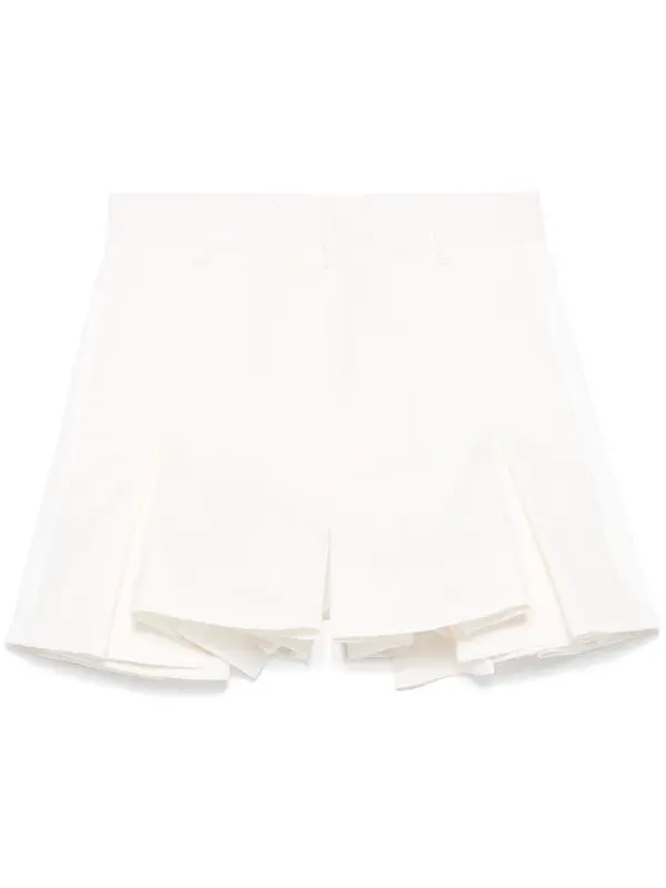 Sacai Pleated Shorts - White