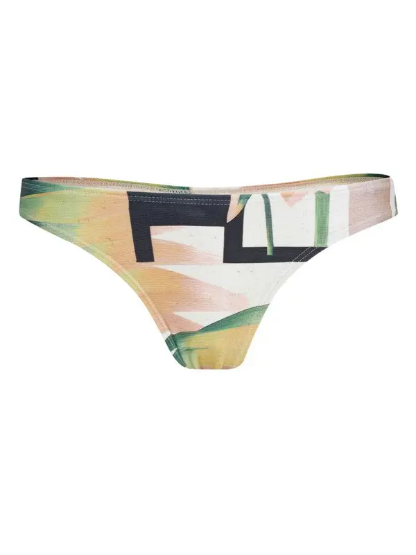 LYGIA & NANNY Floral-print Bikini Bottom - White