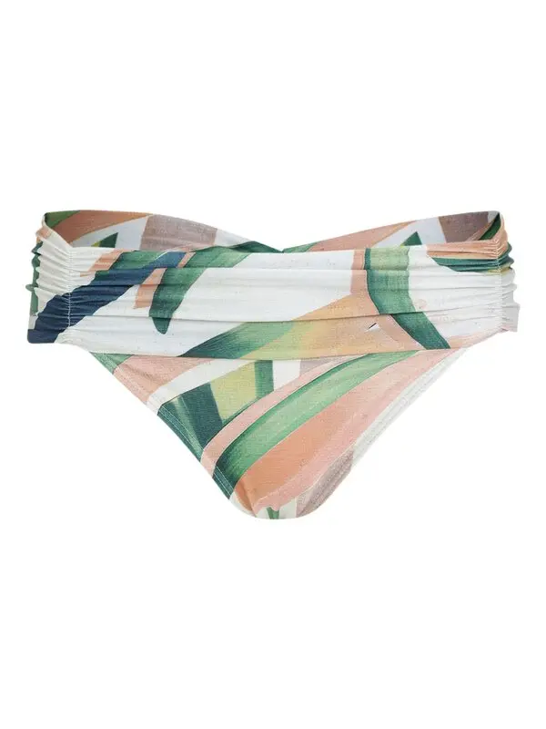 LYGIA & NANNY Floral-print Bikini Bottom - White