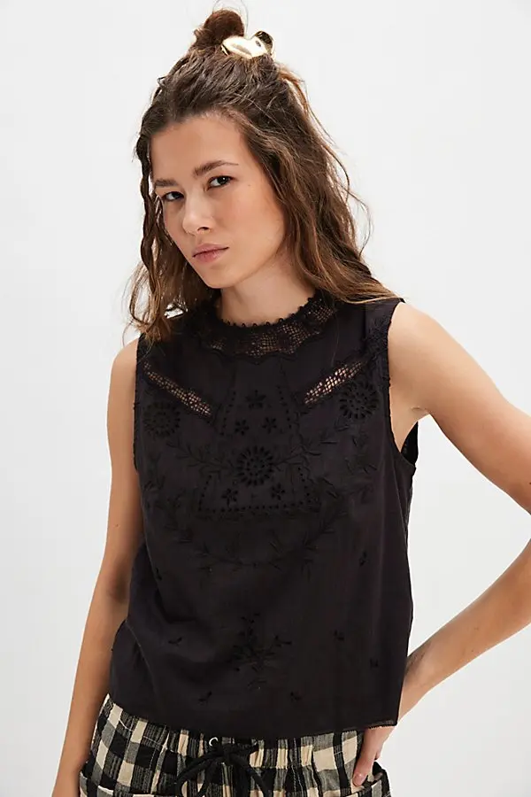 Free People Fp One Irene Shell Tank - Black