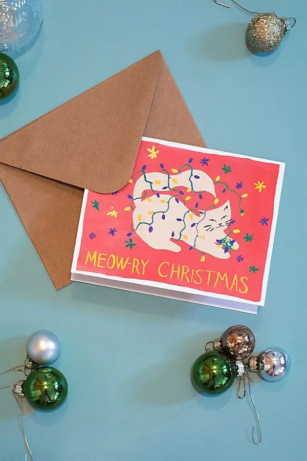 SUPRA ENDURA Holiday Cat Card Set 12 Pack