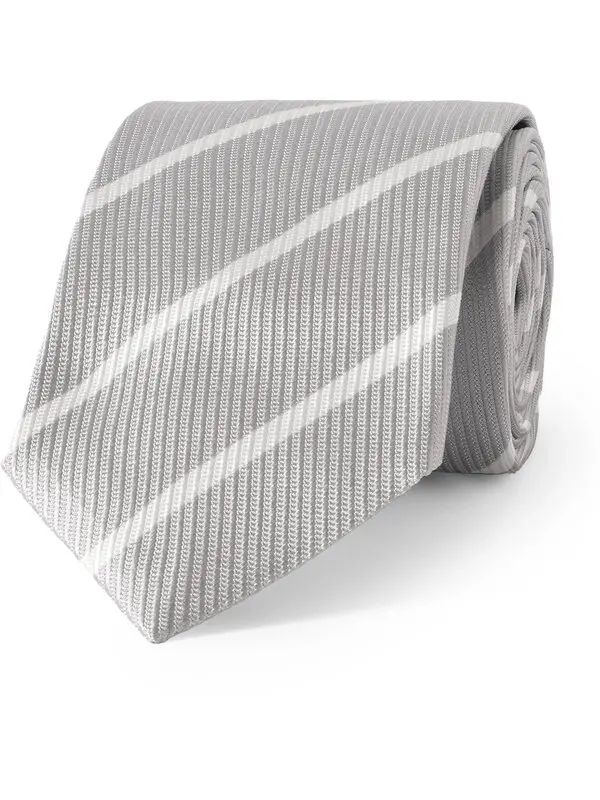 Brunello Cucinelli 7.5cm Silk-jacquard Neck Tie - Gray