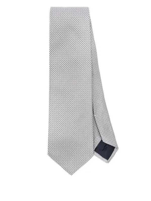 Tagliatore Patterned Jacquard Neck Tie - Grey