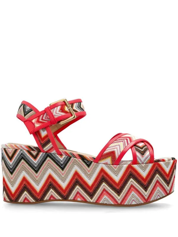 Missoni 80mm Zigzag Platform Sandals
