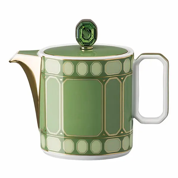 ROSENTHAL Swarovski Signum 6 Oz. Creamer With Lid In Fern