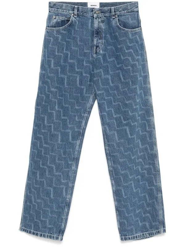 BONSAI Zigzag-print Jeans